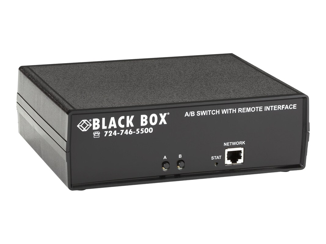 Black Box CAT6 Remotely Controlled Layer 1 A B Switch, Latching, (SW1041A)