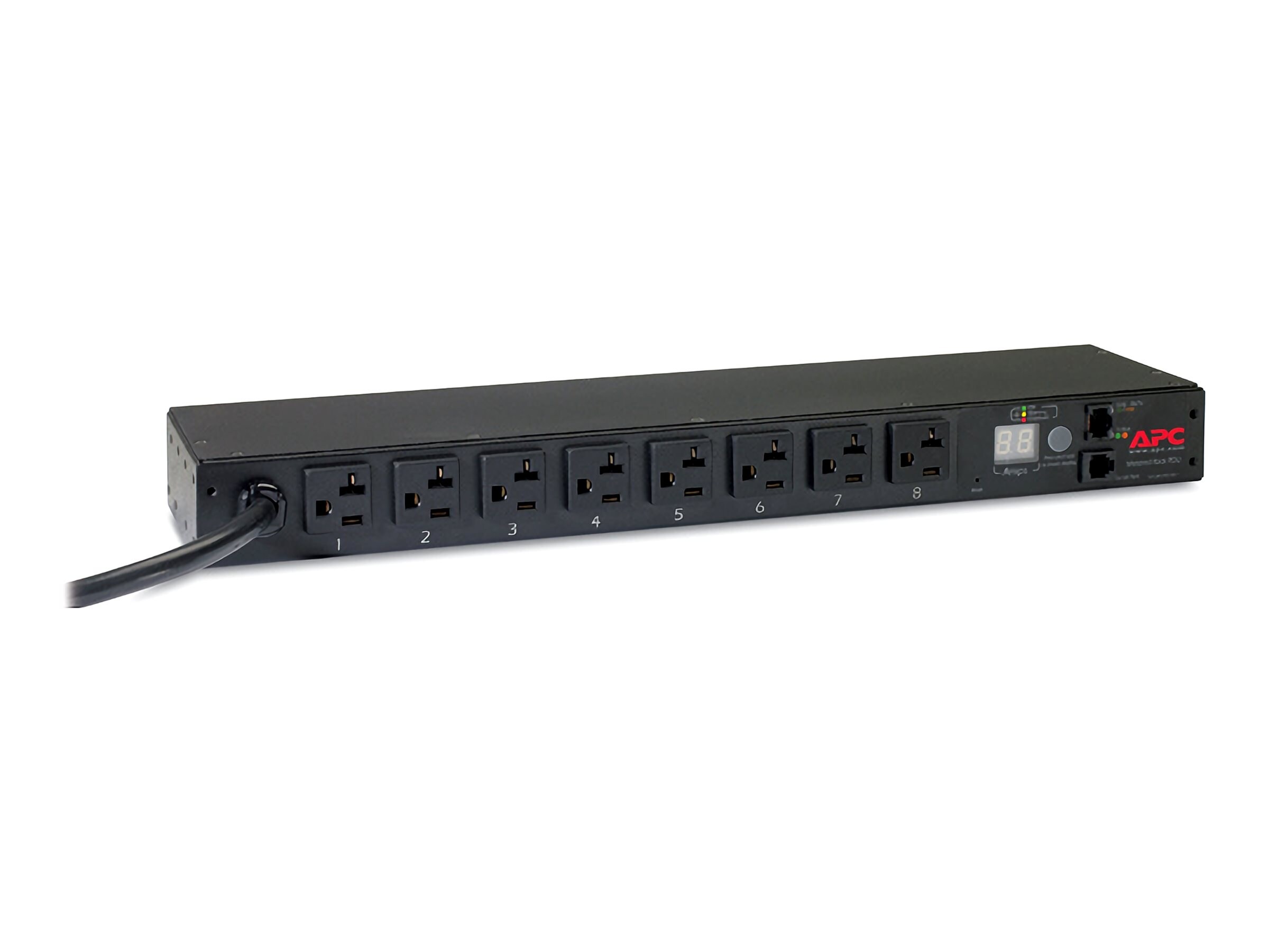 APC PDU Metered 1U Rackmount 20A 120V, (8) 5-20R Outlets (AP7801B)